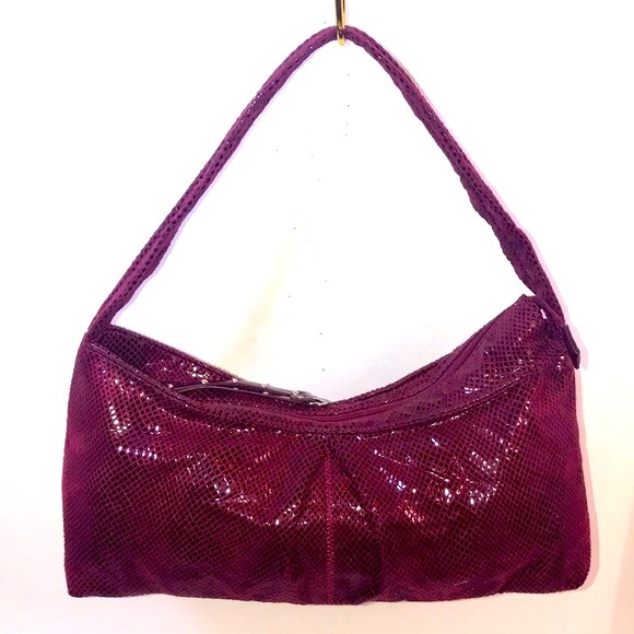 Kate Landry | Bags | Nwot Kate Landry Wine Snakeskin Suede Leather ...